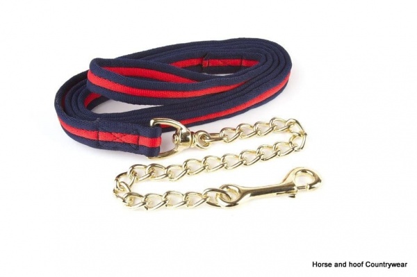 Hy Soft Webbing Lead Rein with Chain - horse and hoof