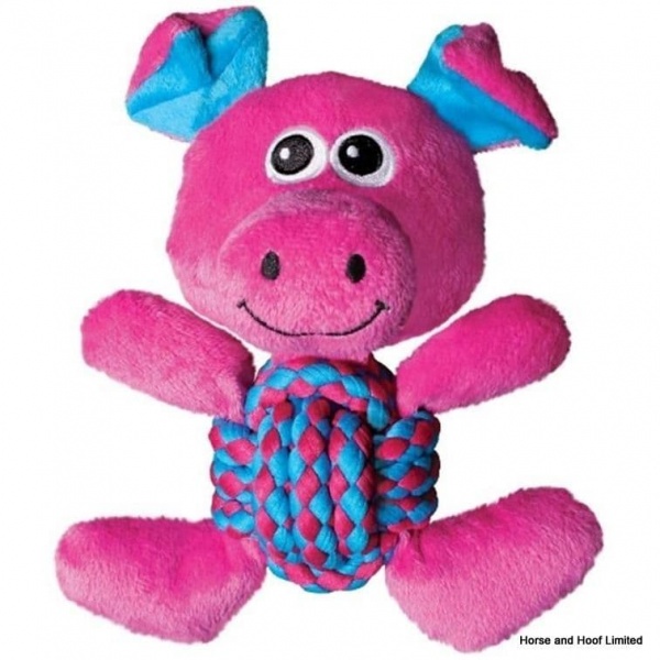 Kong Weave Knots Pig Dog Toy - Medium - horse and hoof