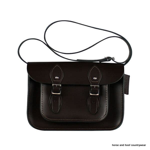 11 Inch Traditional Handmade British Vintage Leather Satchel - Milk ...