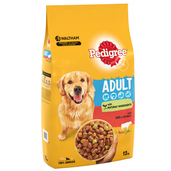 Pedigree Adult Complete Beef & Veg 12kg - horse and hoof