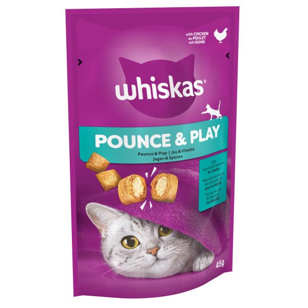 Whiskas Pounce & Play with Chicken Cat Treats 8 x 45g - horse and hoof