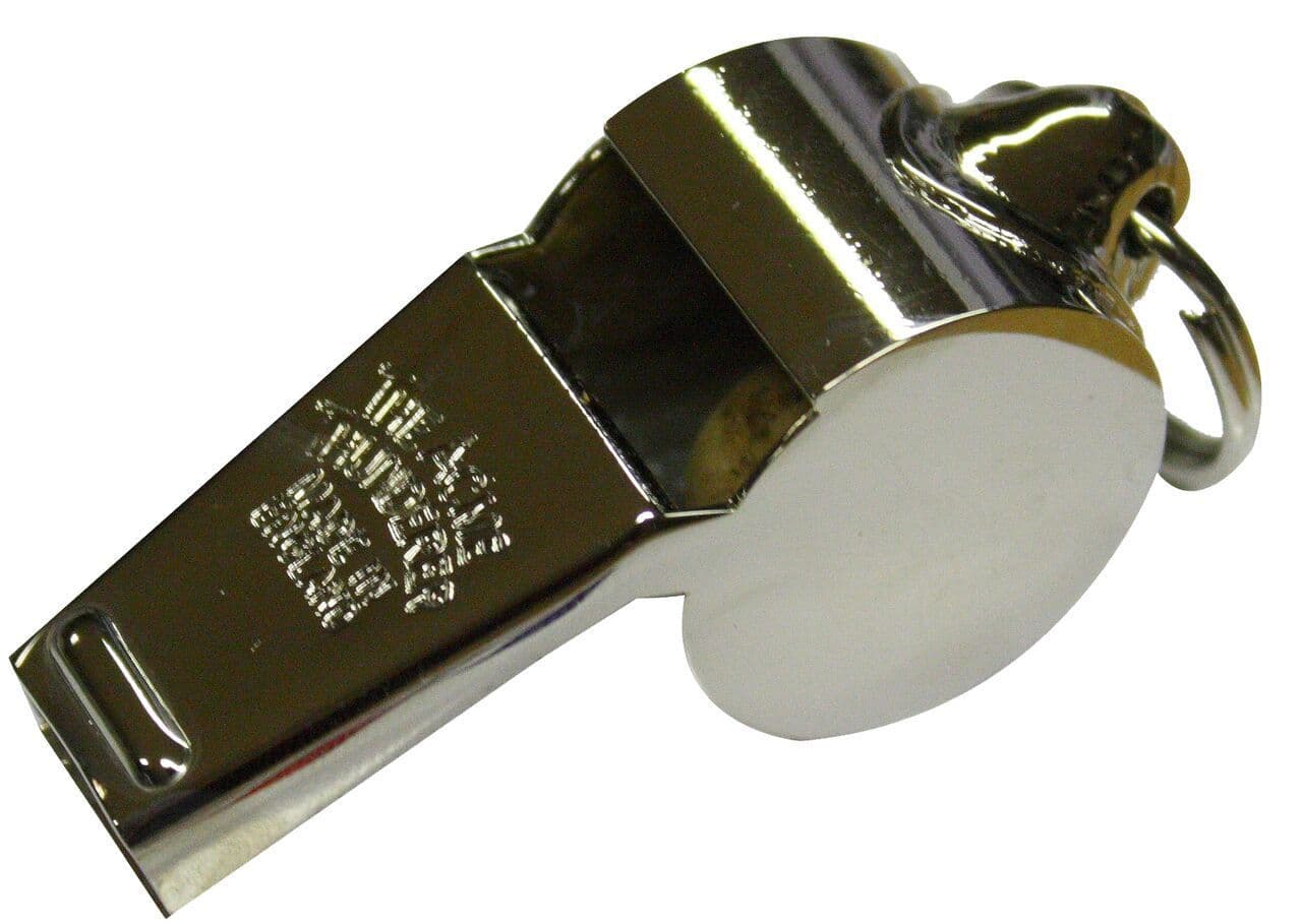 Acme Thunderer 63 Nickel Plated Brass Whistle - horse and hoof