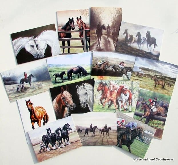 Caroline Cook Equestrian Cards - horse and hoof