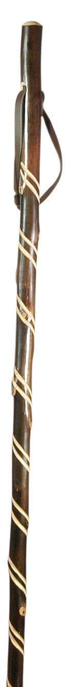 Classic Canes Chestnut Hiking Staff With Spiral Carving And Combi ...