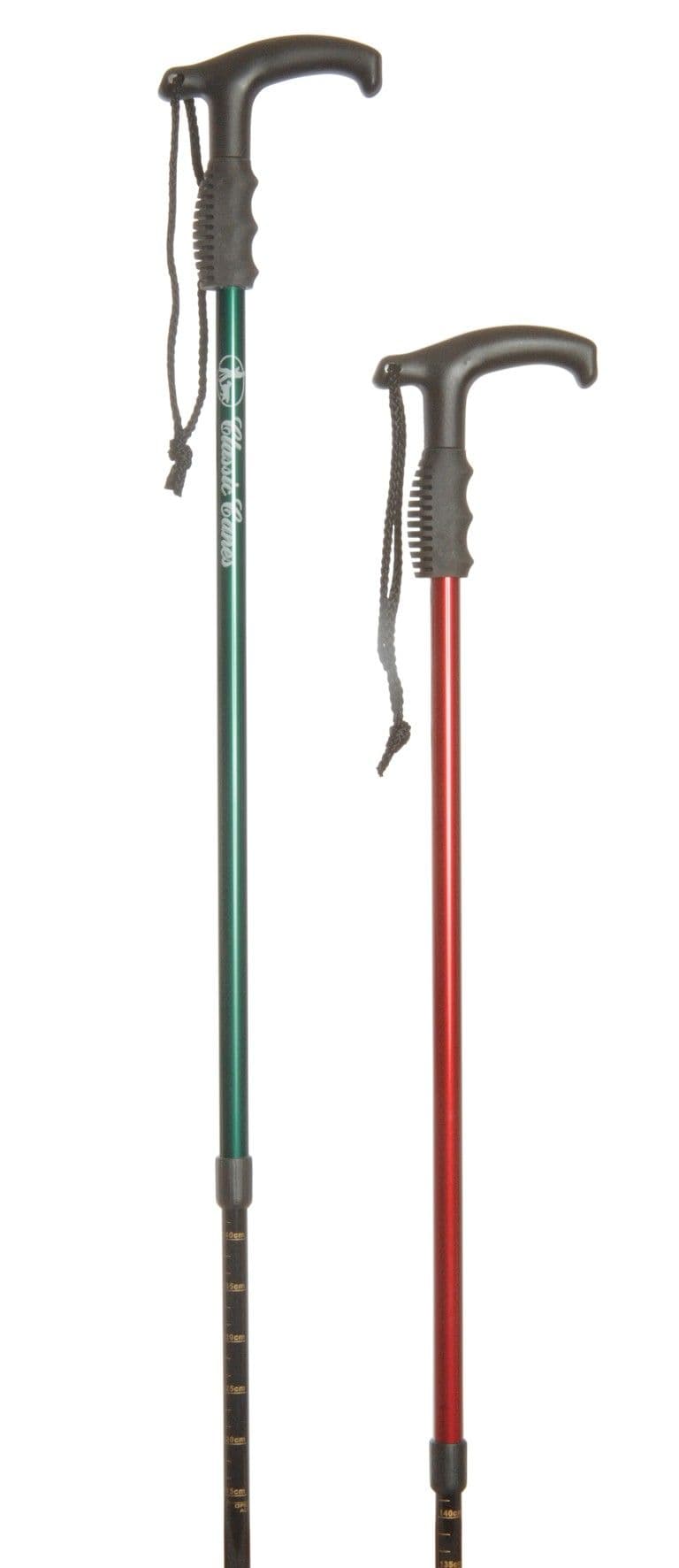 Classic Canes Dark Green Telescopic Trekking Pole - horse and hoof