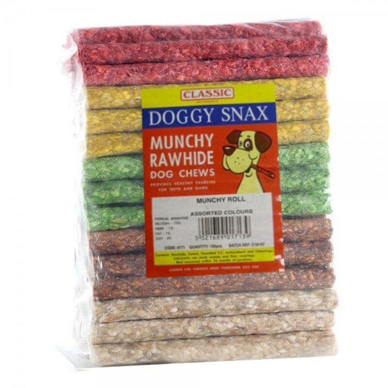 Classic Munchy Rolls Assorted Colours 50 x 15cm - horse and hoof