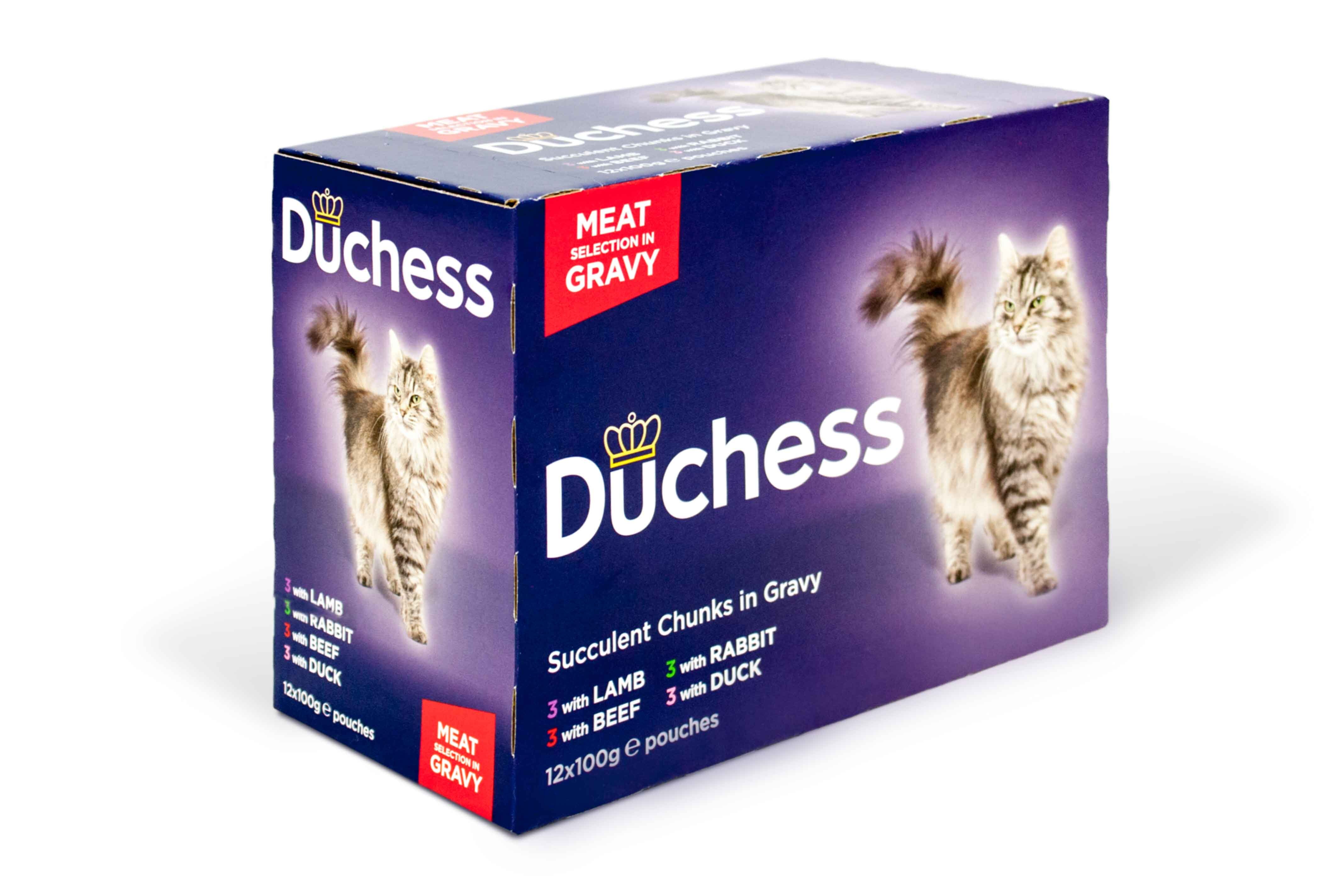 Duchess Meat Cat Food in Gravy Pouches 4 x 12 x 100g - horse and hoof