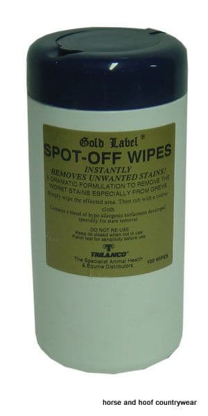 Gold Label Equestrian Spot-Off Wipes - horse and hoof