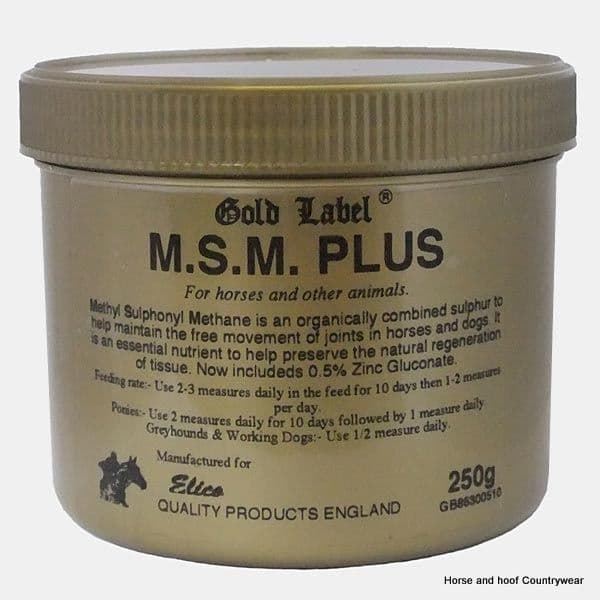 Gold Label MSM Plus - horse and hoof