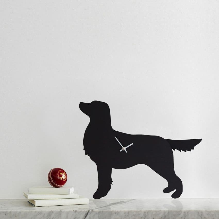GOLDEN RETRIEVER CLOCK WITH WAGGING TAIL - horse and hoof