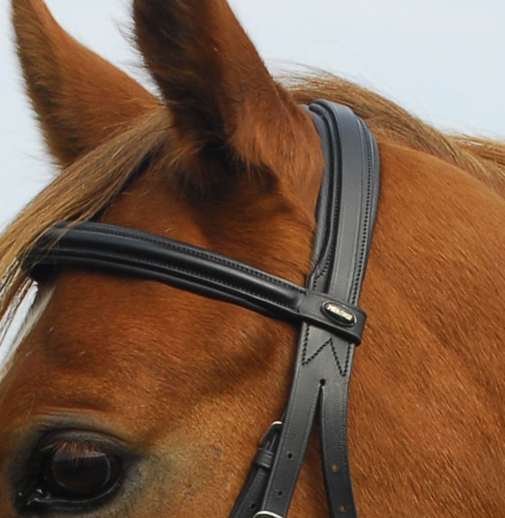 Heritage English Leather Comfort Bridle With Cavesson Noseband - horse ...