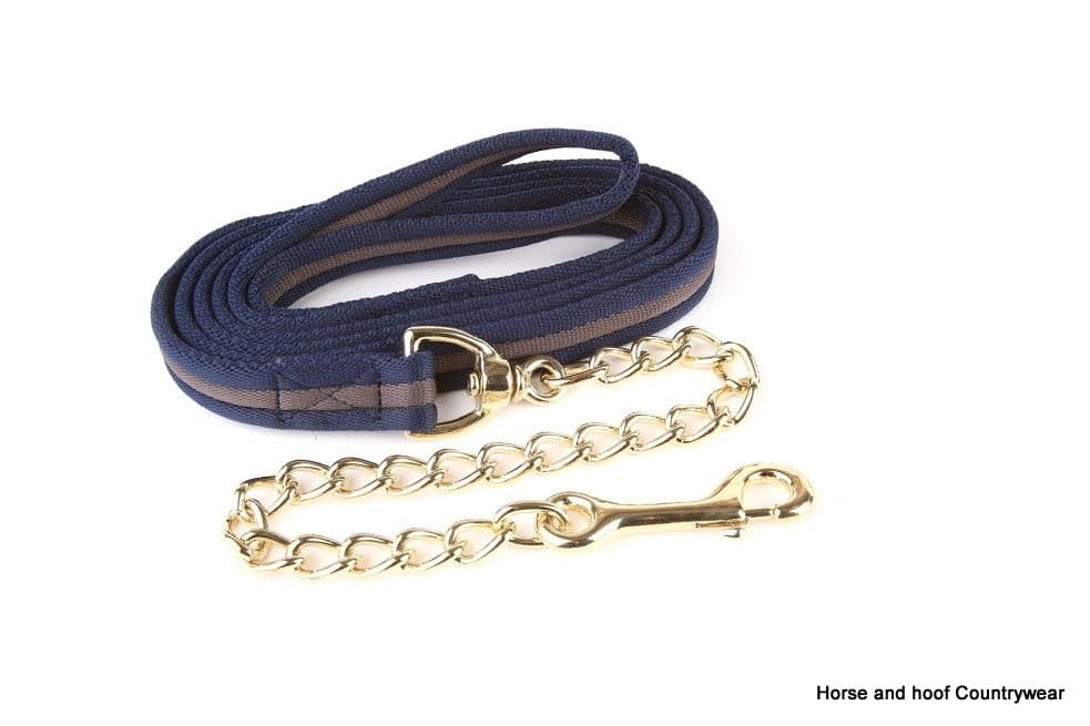 Hy Soft Webbing Lead Rein with Chain - horse and hoof