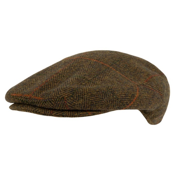 Jack Pyke Of England Wool Blend Flat Cap - Tweed Brown - horse and hoof