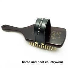 Premium Quality Mane & Tail Brush with Crystals - horse and hoof