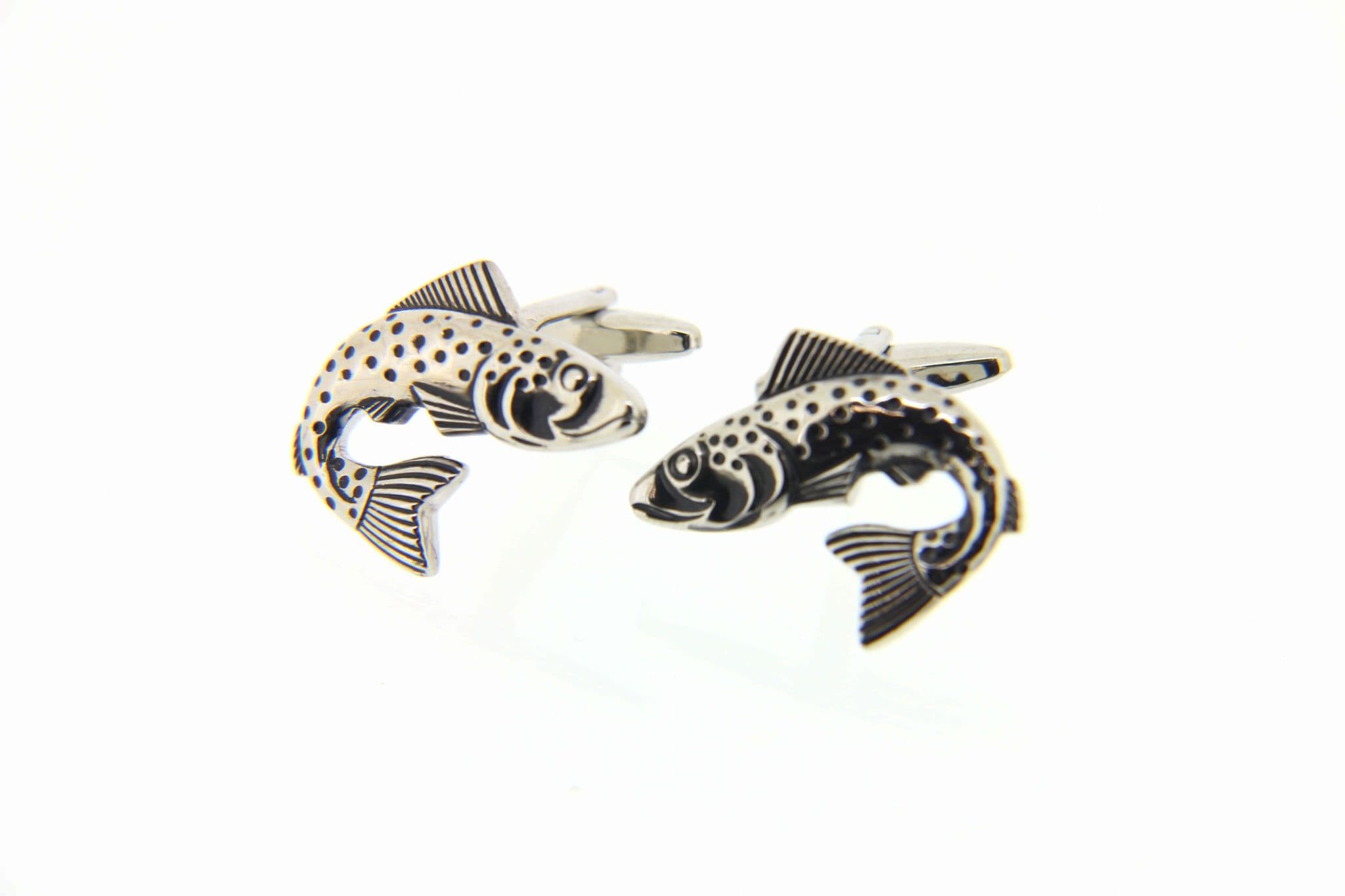 Soprano Fish Silver Plated 3D Country Cufflinks - horse and hoof