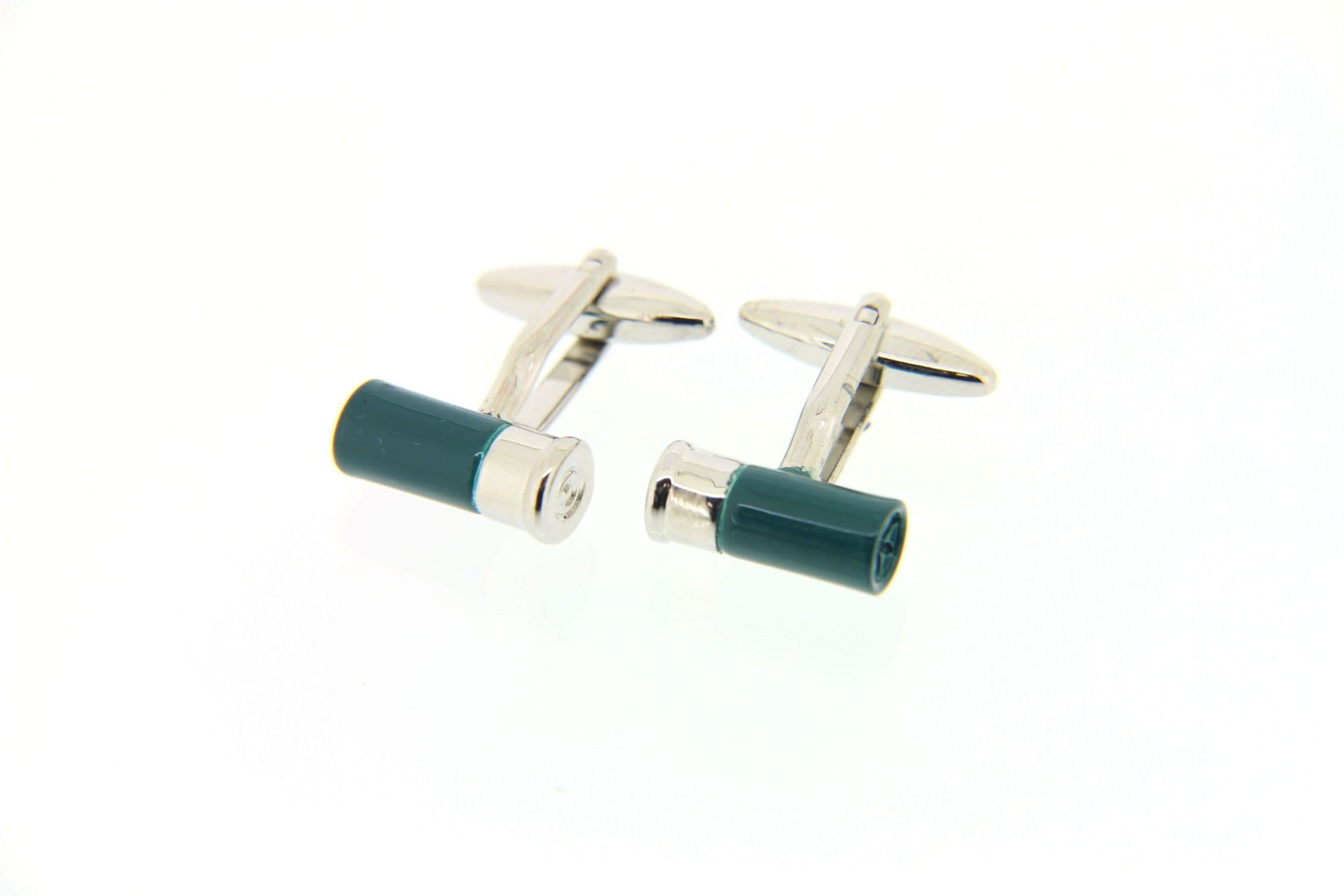 Soprano Green Shotgun Cartridge Country Cufflinks - horse and hoof