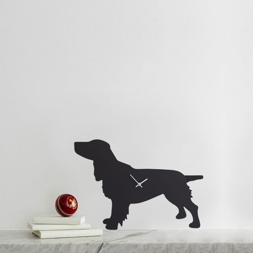 SPANIEL CLOCK WITH WAGGING TAIL - horse and hoof