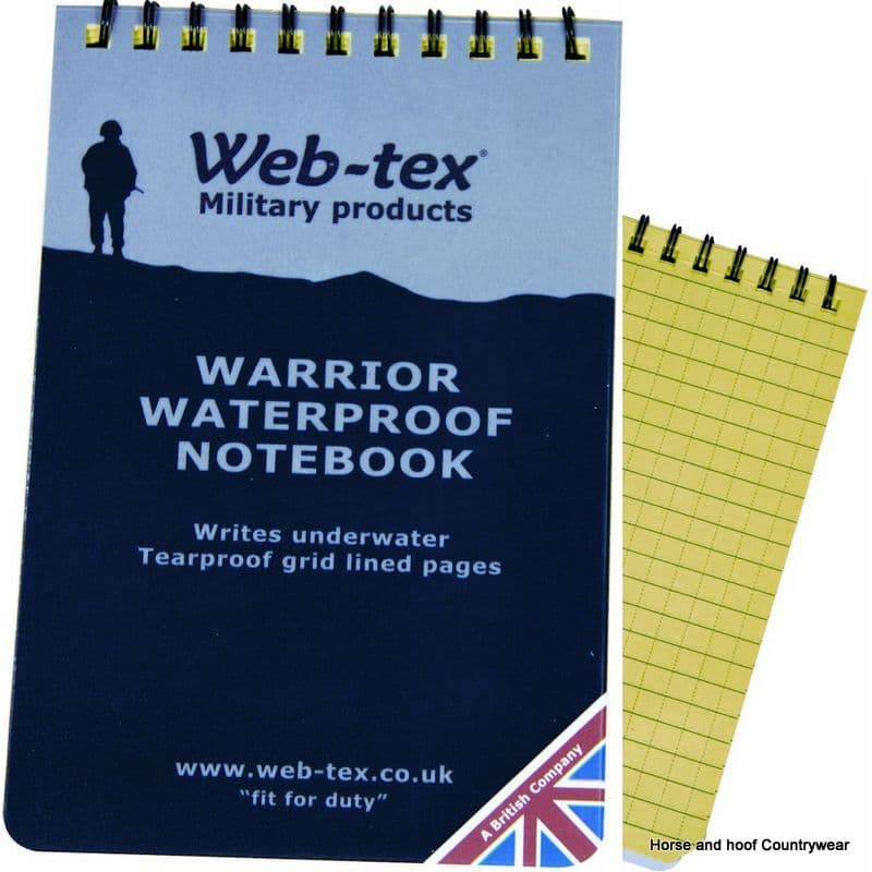 Web-tex Warrior Waterproof Notebook - horse and hoof